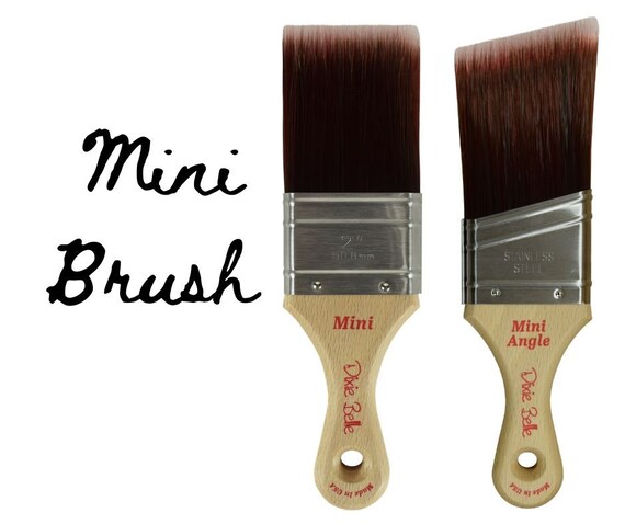 MINI & MINI ANGLE Brush Chalk Mineral Paint Brush Dixie | Etsy