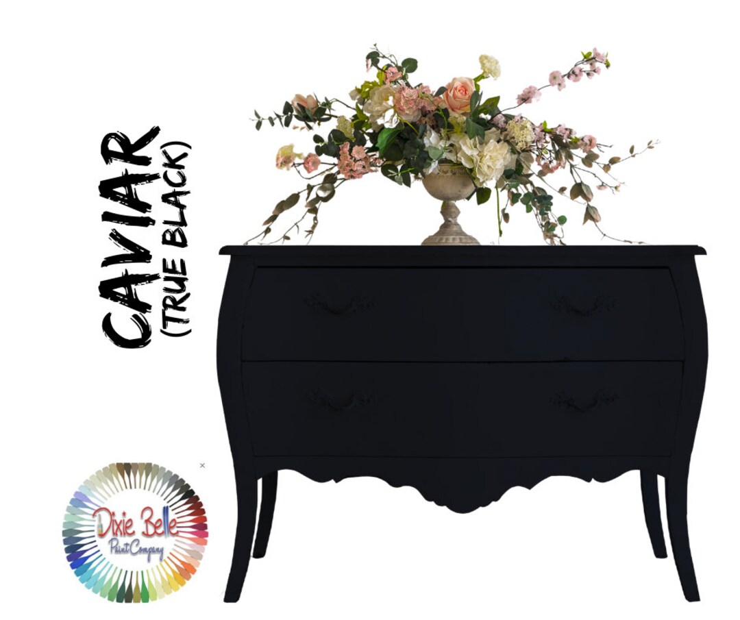 True Black, CAVIAR, Black Chalk Mineral Paint, Dixie Belle, Furniture ...