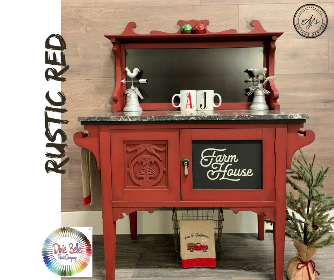 RUSTIC RED Chalk Mineral Paint, Dark Red, Dixie Belle, Furniture Paint ...