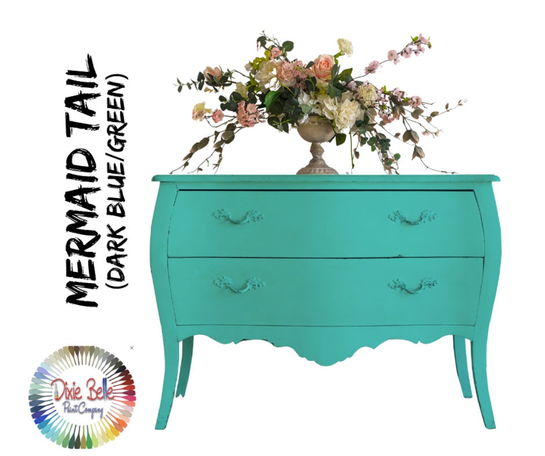 Turquoise Chalk Mineral Paint, MERMAID TAIL Chalk Mineral Paint, Blue ...