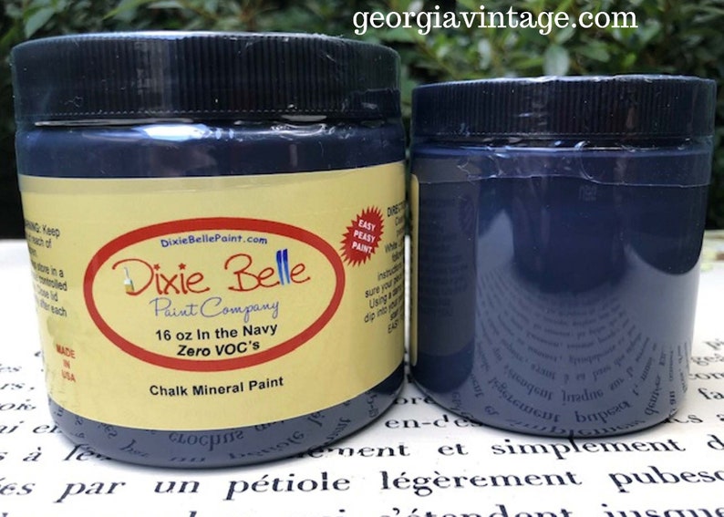 Navy Blue Paint, IN THE NAVY Dixie Belle Chalk Mineral Paint, Furniture ...