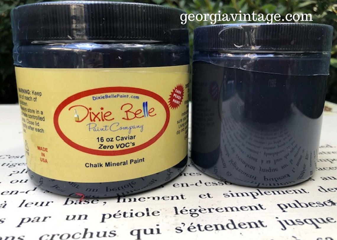 True Black CAVIAR Black Chalk Mineral Paint Dixie Belle - Etsy