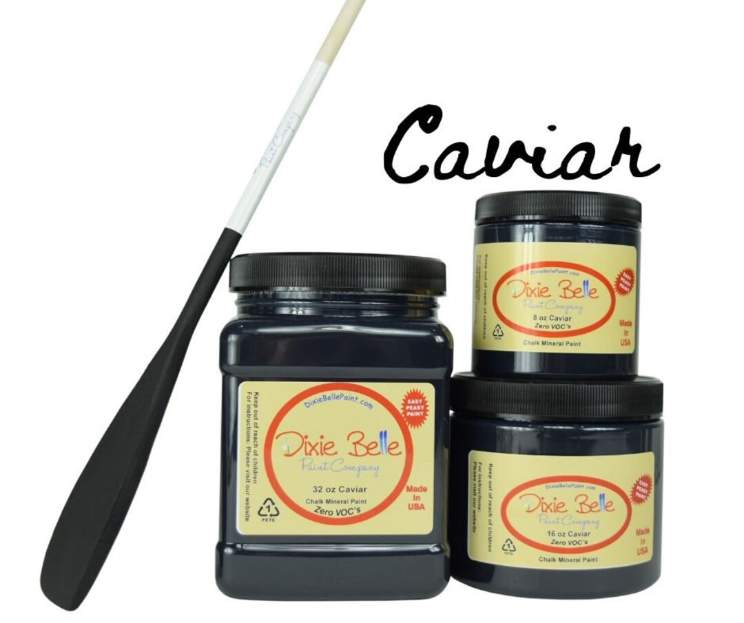 CAVIAR, Black Chalk Mineral Paint, Dixie Belle, Furniture Paint - Etsy