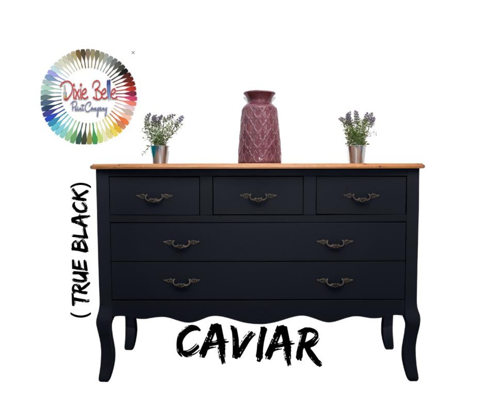 True Black, CAVIAR, Black Chalk Mineral Paint, Dixie Belle, Furniture Paint - Etsy