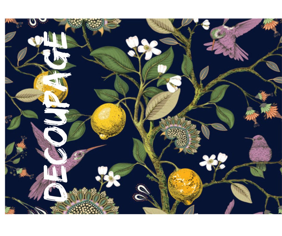 VINTAGE BOTANICAL - Large Decoupage Paper (23 X 33") - Rice Paper ...