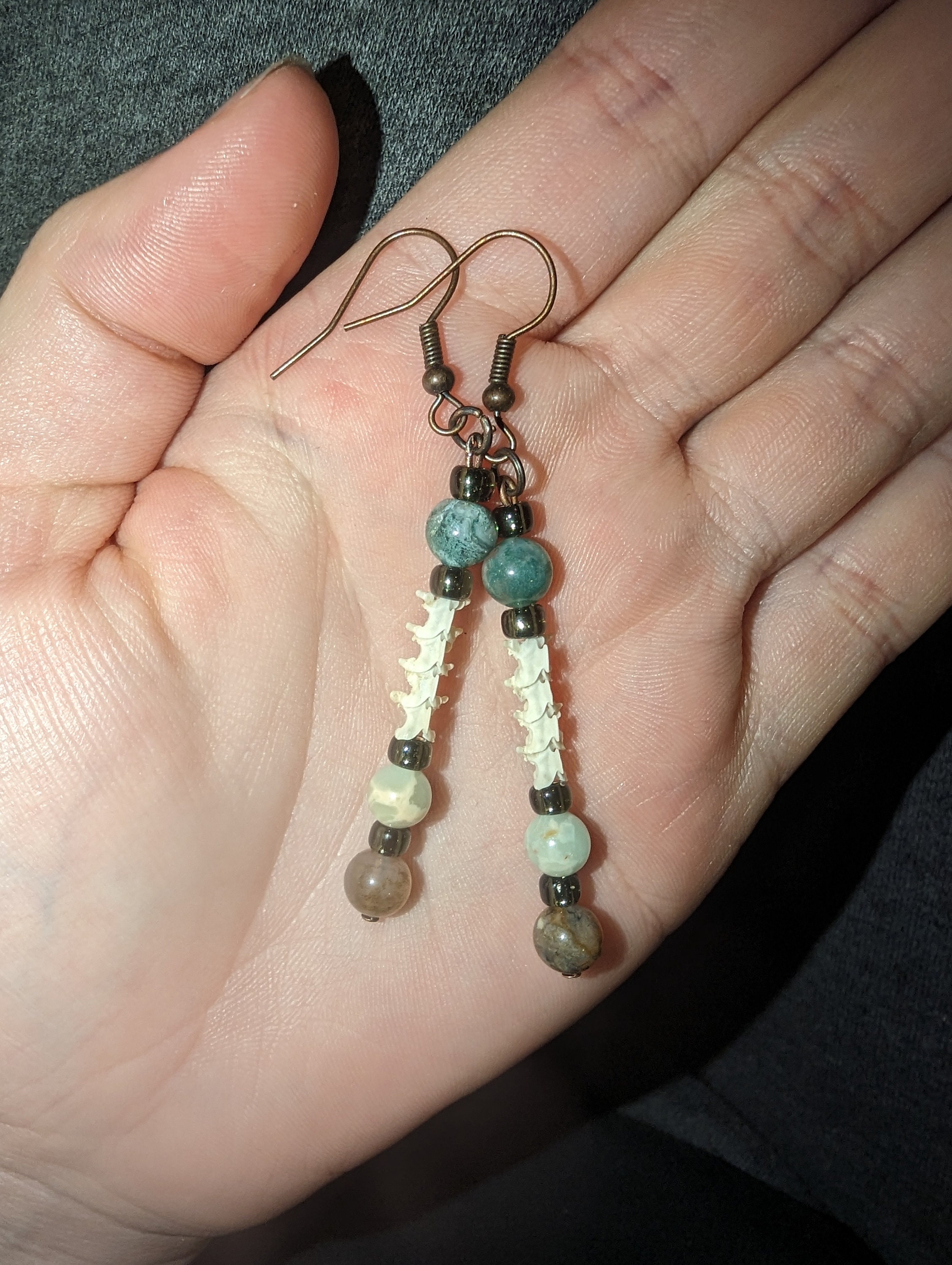 Garter Snake Vertebrae Earrings - Etsy