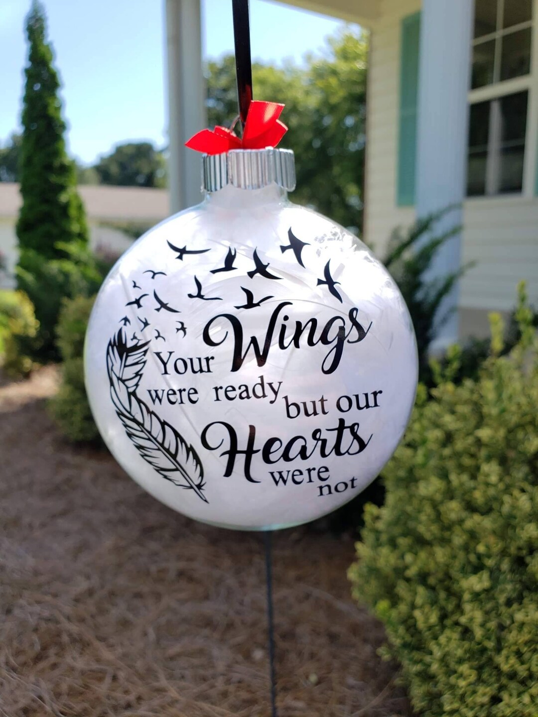 In Memory of 0rnament-2022 Ornament Feather Ornament Wings Were Ready ...