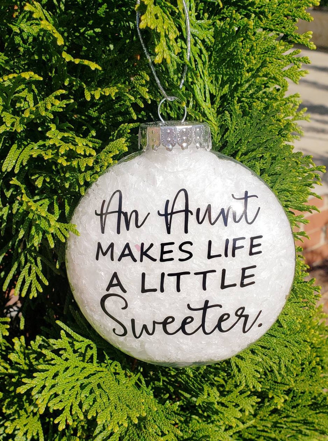 Aunt Christmas Ornament-aunt Makes Life a Little Sweeter-aunt Gift ...
