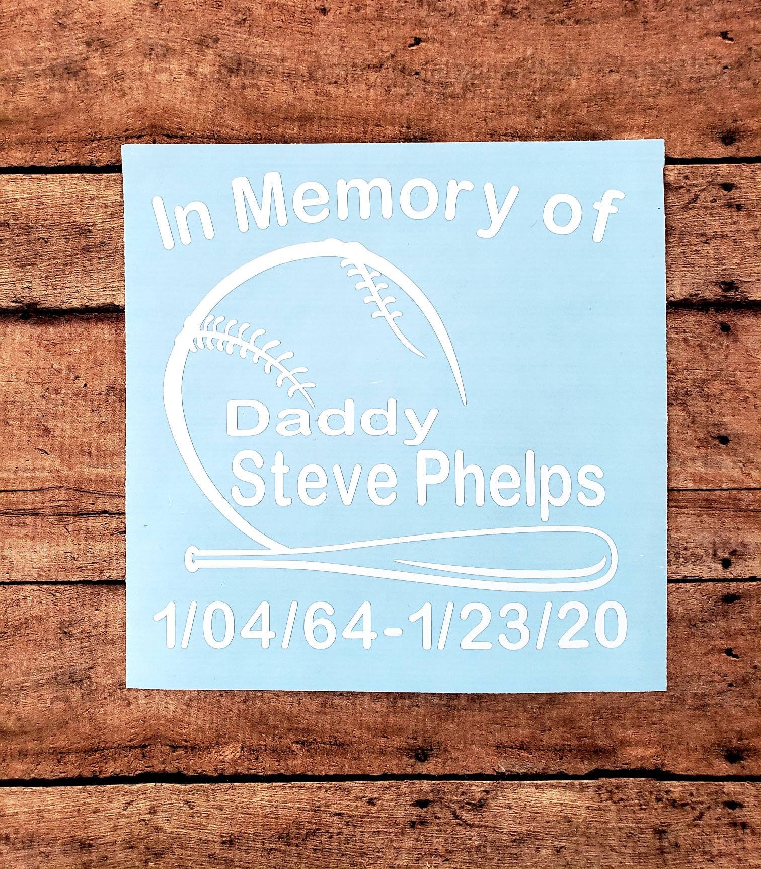In Memory of Baseball Car Decal Loved One Gift Friend Gift - Etsy UK