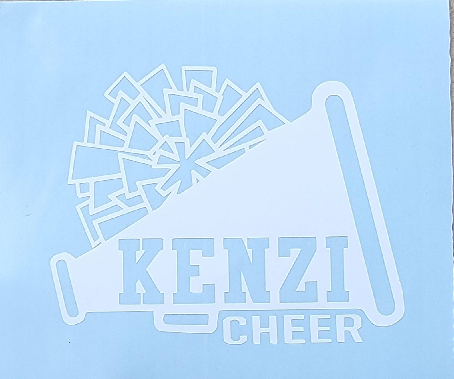 Cheerleading Personalized name Car Decal Pom Pom decal | Etsy