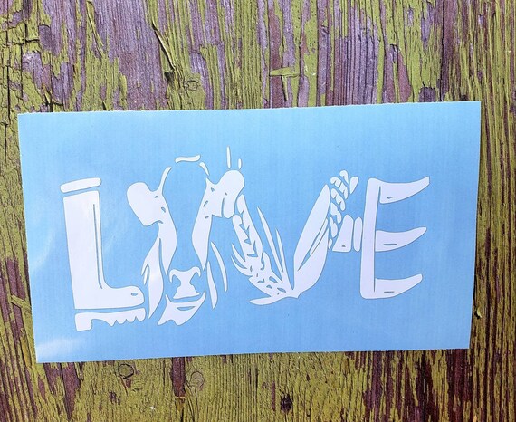 Love Farm Car Decal Cow Corn Farming car Decal - Etsy