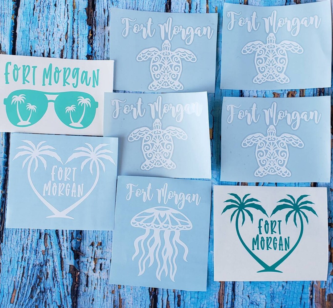 Beach Car Decal: Custom Beach Name Vinyl Sticker - Etsy