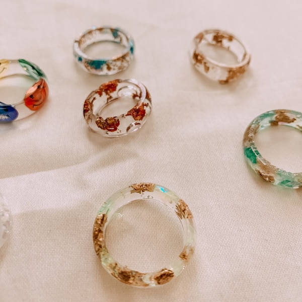 Handmade Resin Ring - Etsy