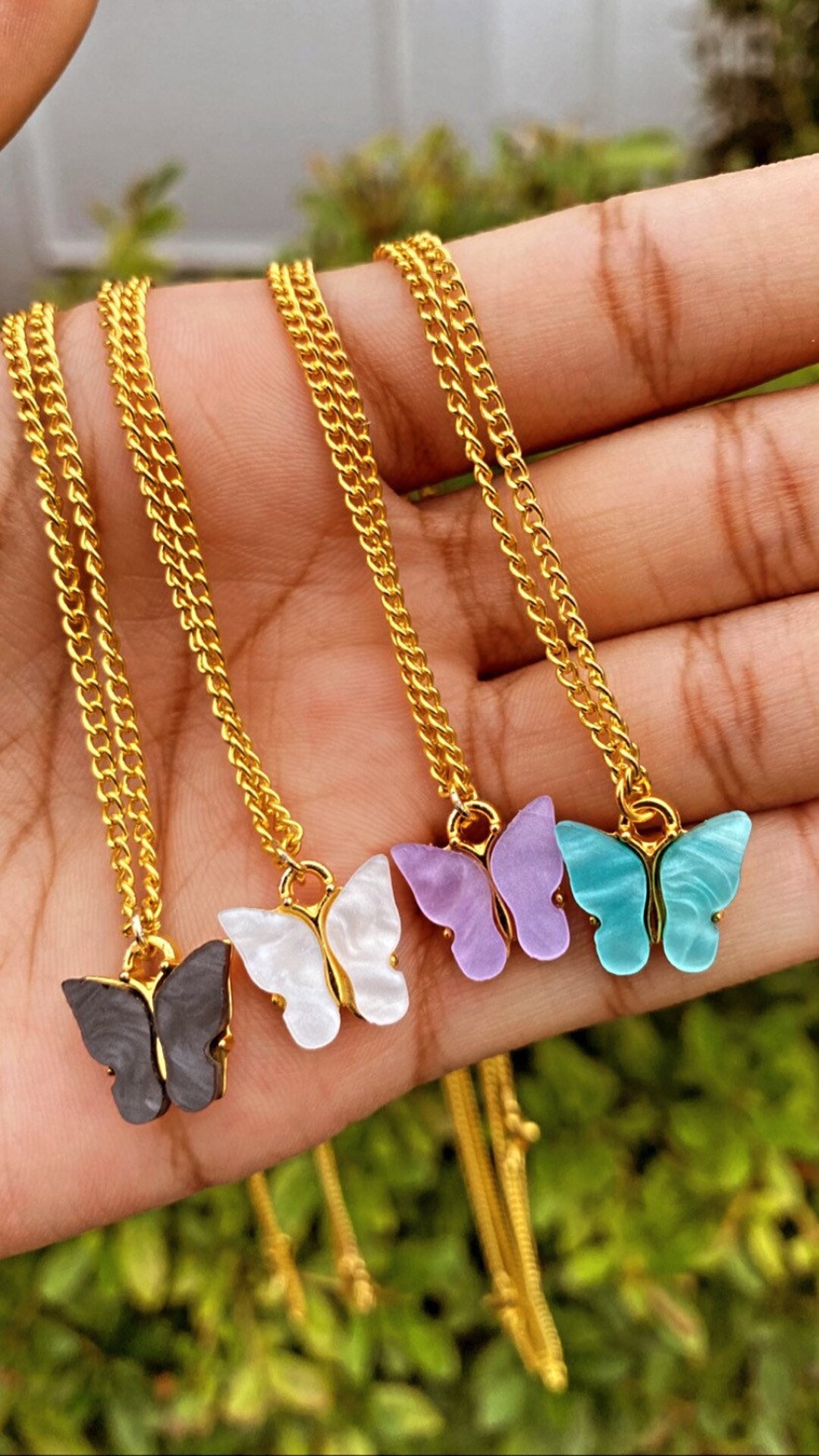 BUTTERFLY CHAIN NECKLACES - Etsy