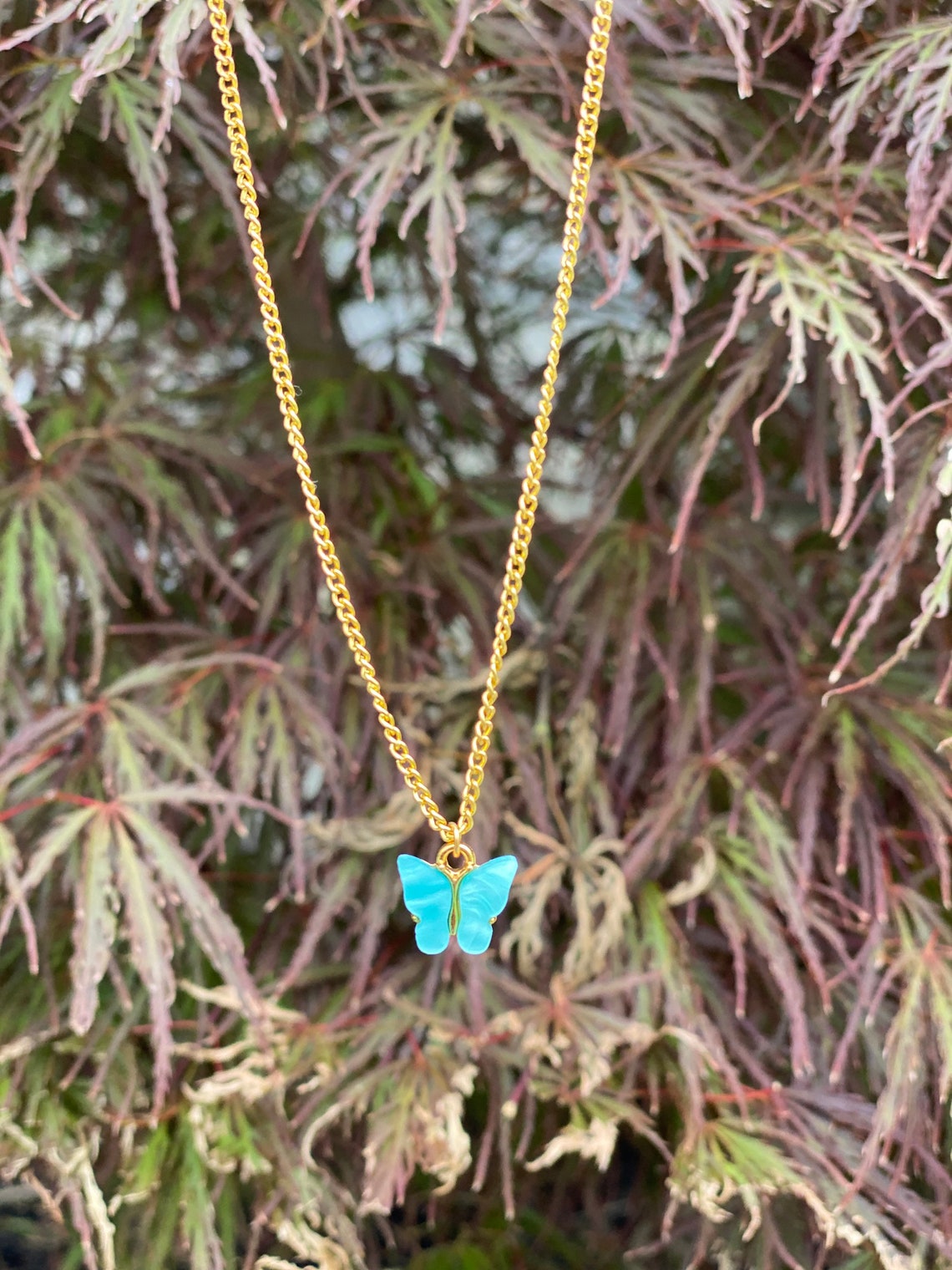 BUTTERFLY CHAIN NECKLACES - Etsy