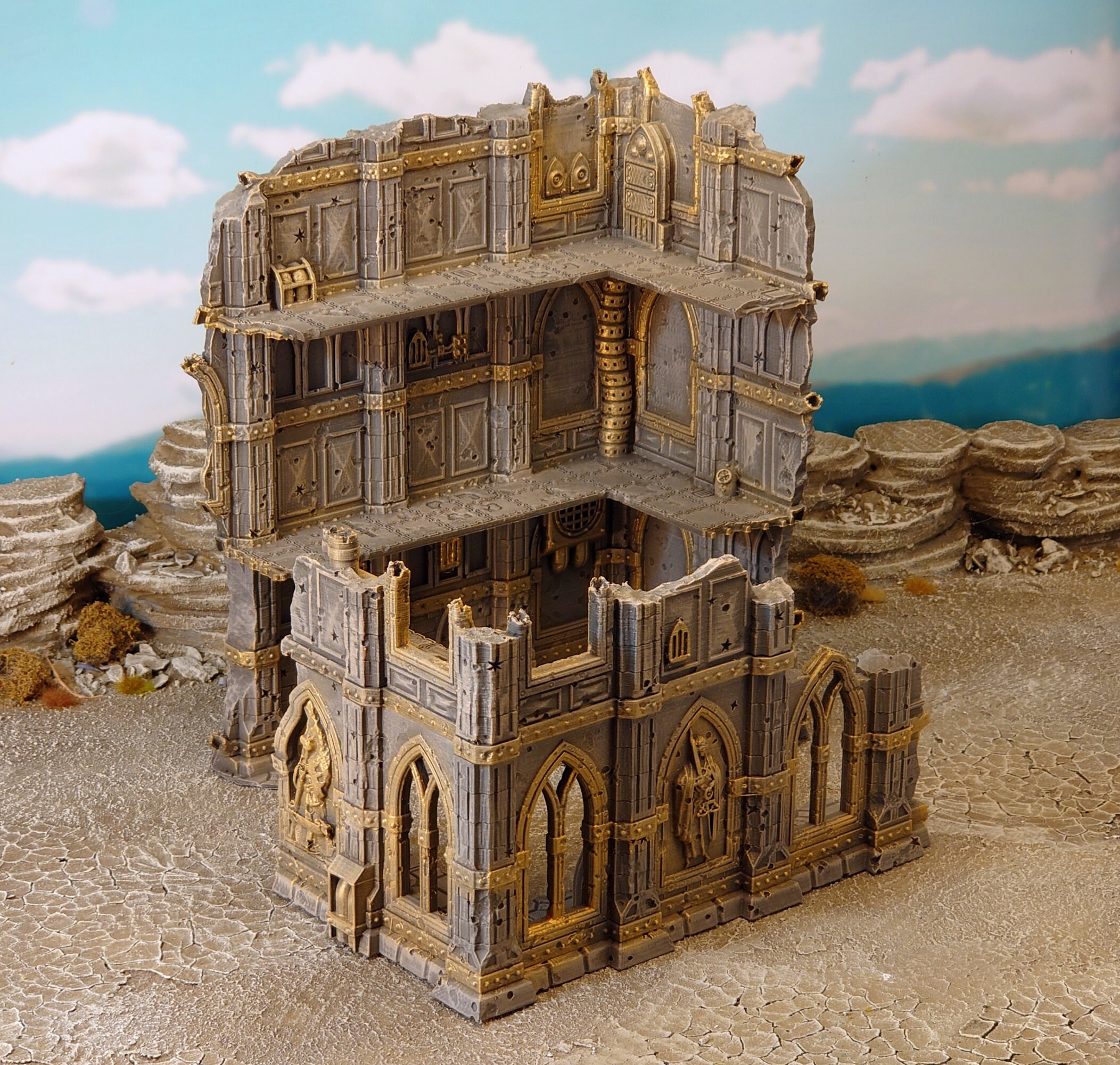 WTC Tabletop Warhammer 40k Terrain 2 Building Ruins for Use in Tabletop ...