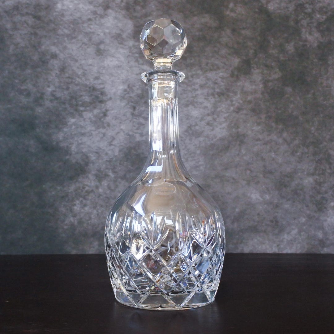 Vintage Samobor Kristal Large Hand Cut Lead Crystal Wine Liquor Whiskey ...