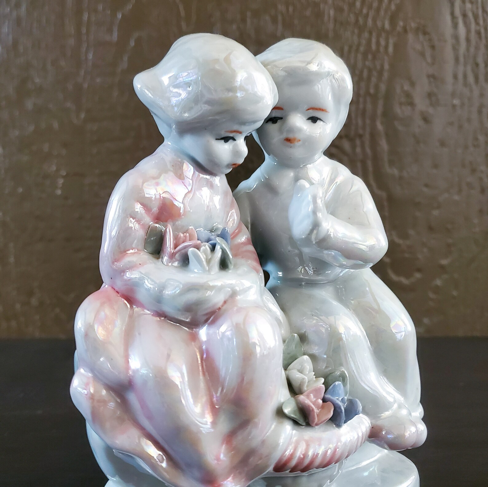 Vintage 1950s Mid Century Lusterware Boy Girl Ceramic Figurine - Etsy