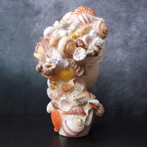 Vintage Large Ancient Greek Style Shell Goddess Bust Statue Art ...
