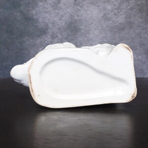 Antique Victorian 19th Century Staffordshire Spaniel Large White Dog ...