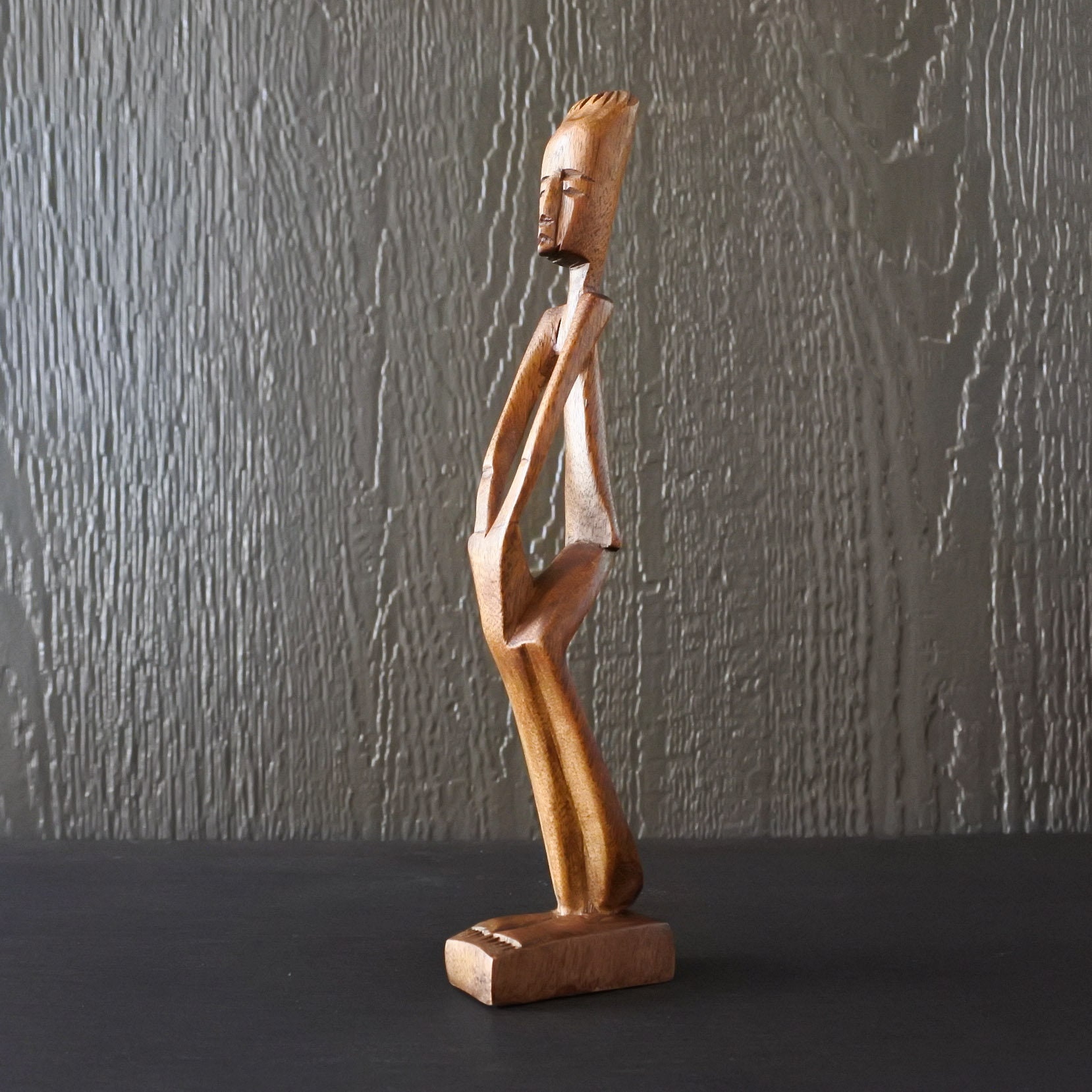 Vintage African Wood Carving Drummer Tribal Folk Art Figurine Set - Etsy