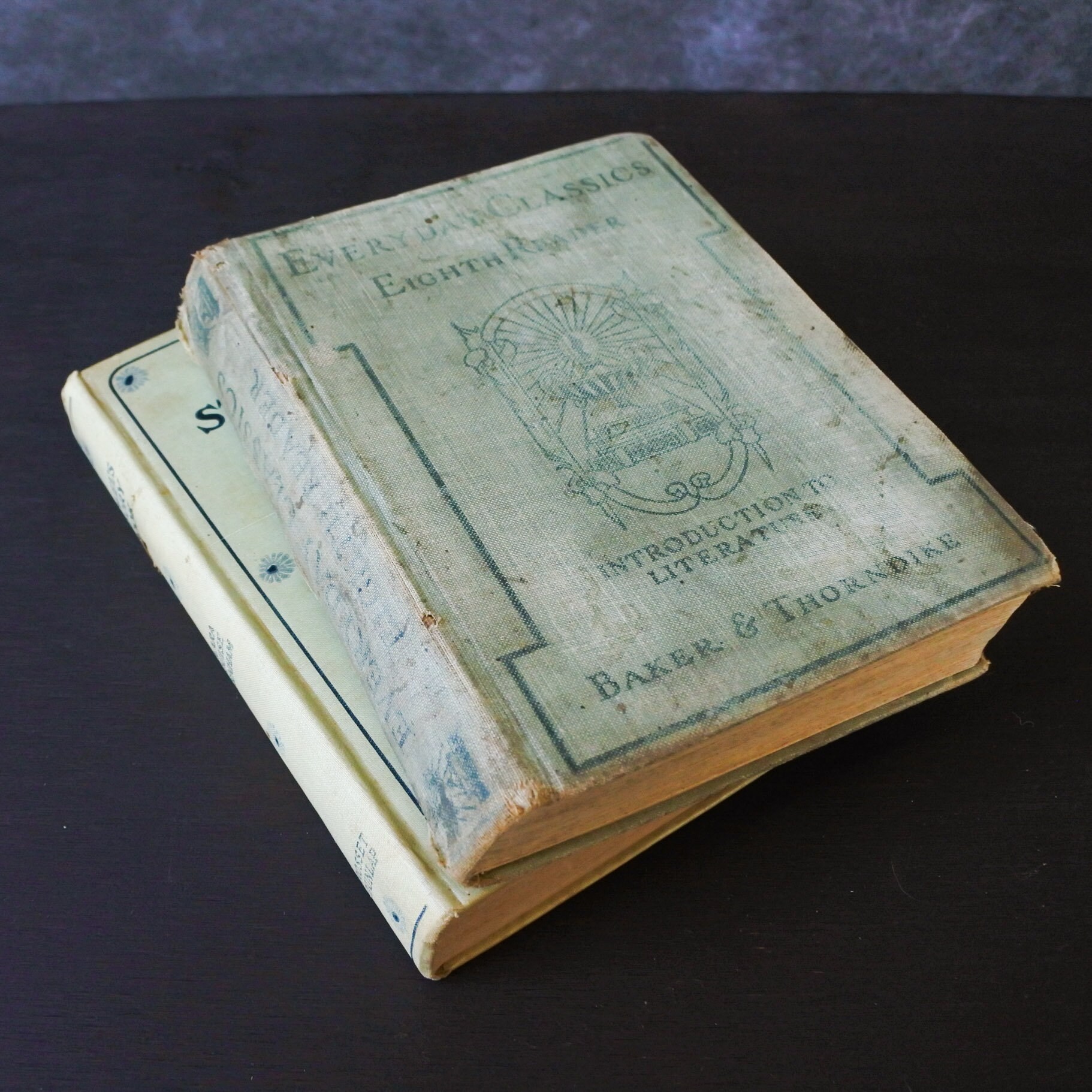 Antique & Vintage Shabby Chic Book Stack, Old Hardcover Rustic Shelf ...