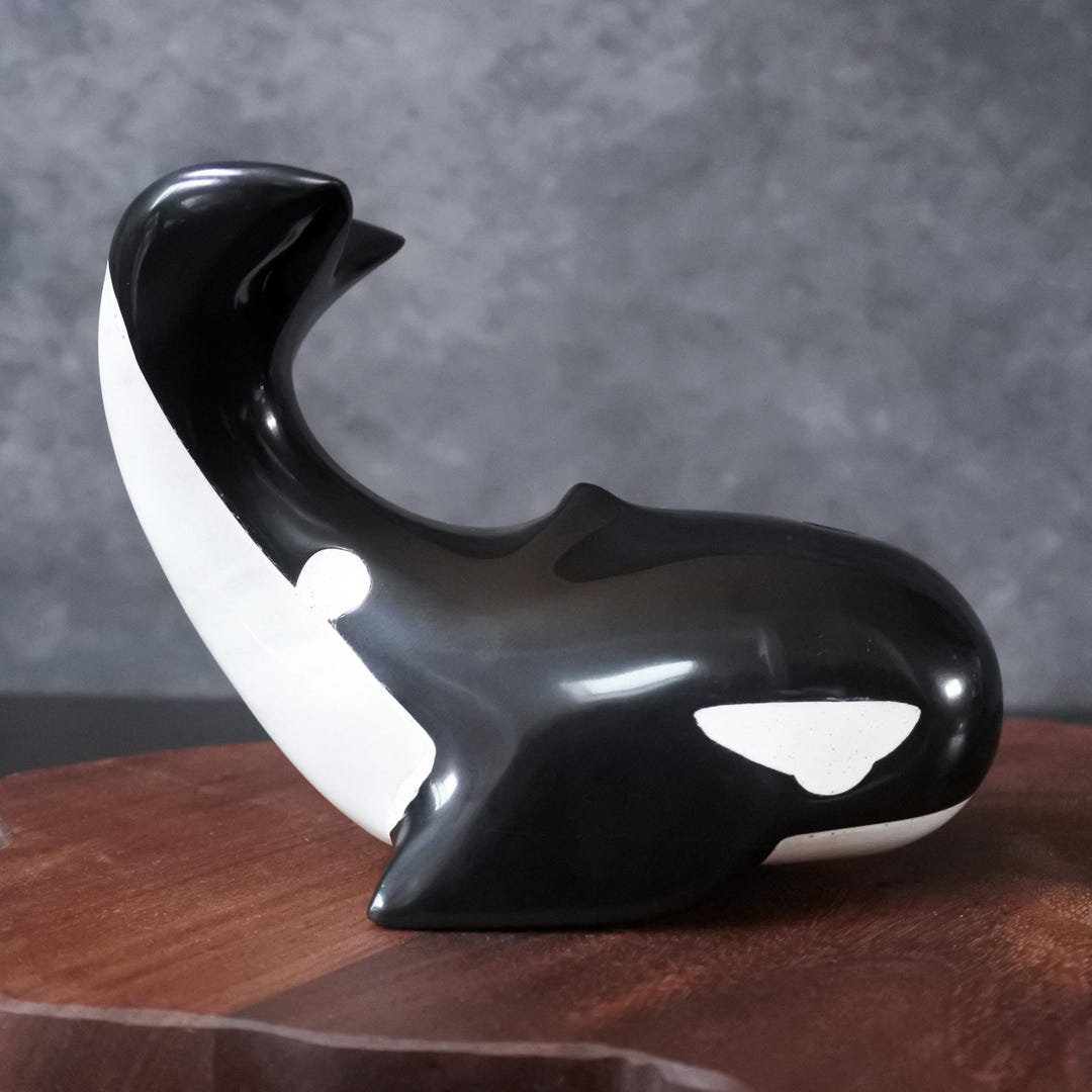 Vintage Orca Marble Stone Carving Figurine Killer Whale Sculpture - Etsy