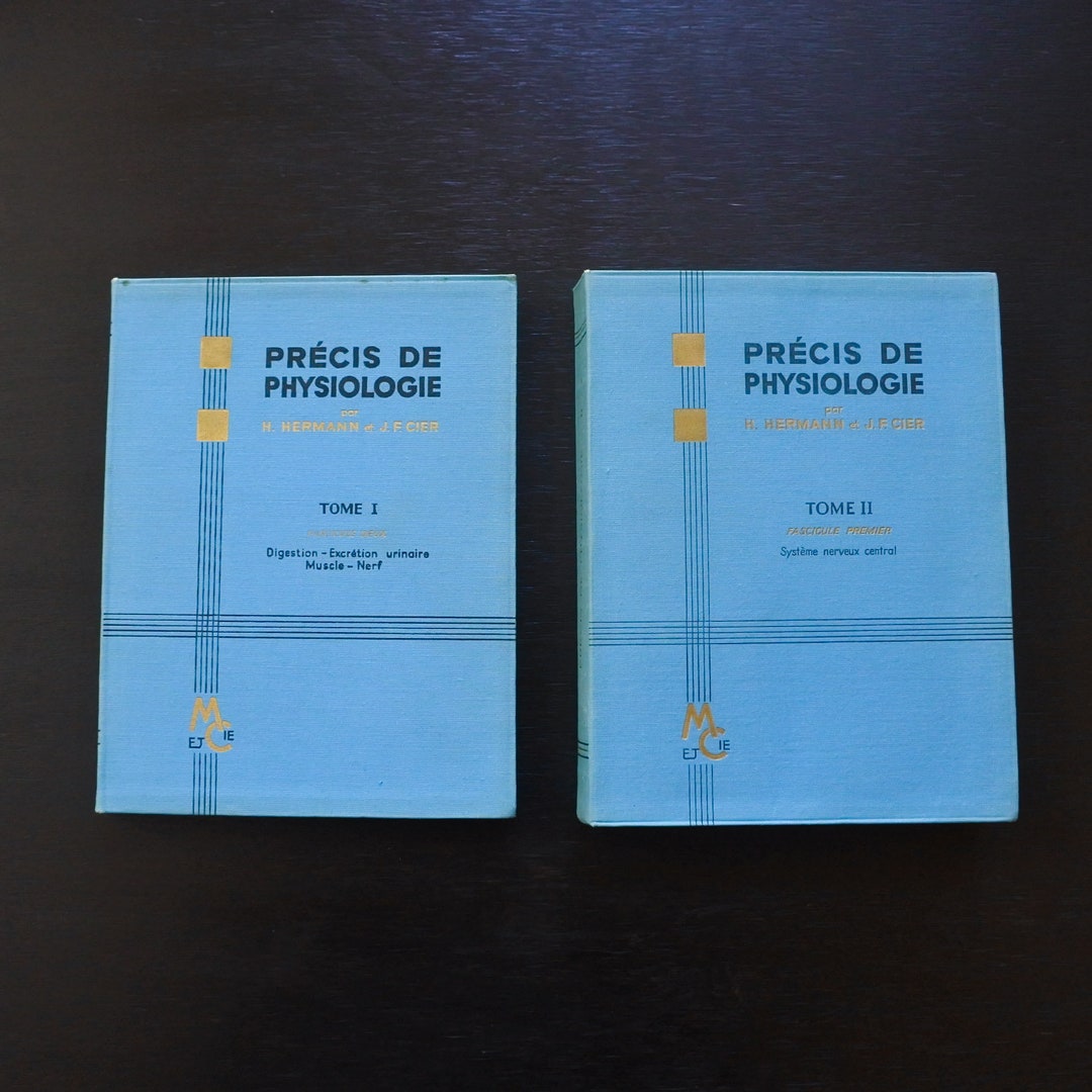 Vintage 1968 Precis De Physiologie Vol 1 & 2 French Medical Books - Etsy