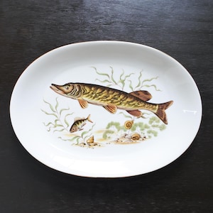 Vintage PMR Jaeger & Co Bavaria Germany Fish Porcelain Plate Serving ...