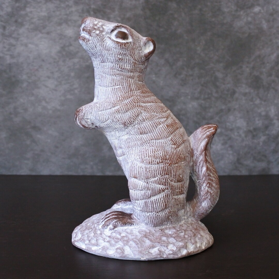 Vintage Rare Howard Pierce Large Hydrocal Squirrel Figurine Sculpture ...