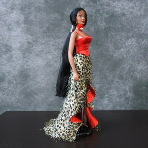 Spellbound Dolls Sandra Billotto 16" Tasha Leopard Print Red Dress ...