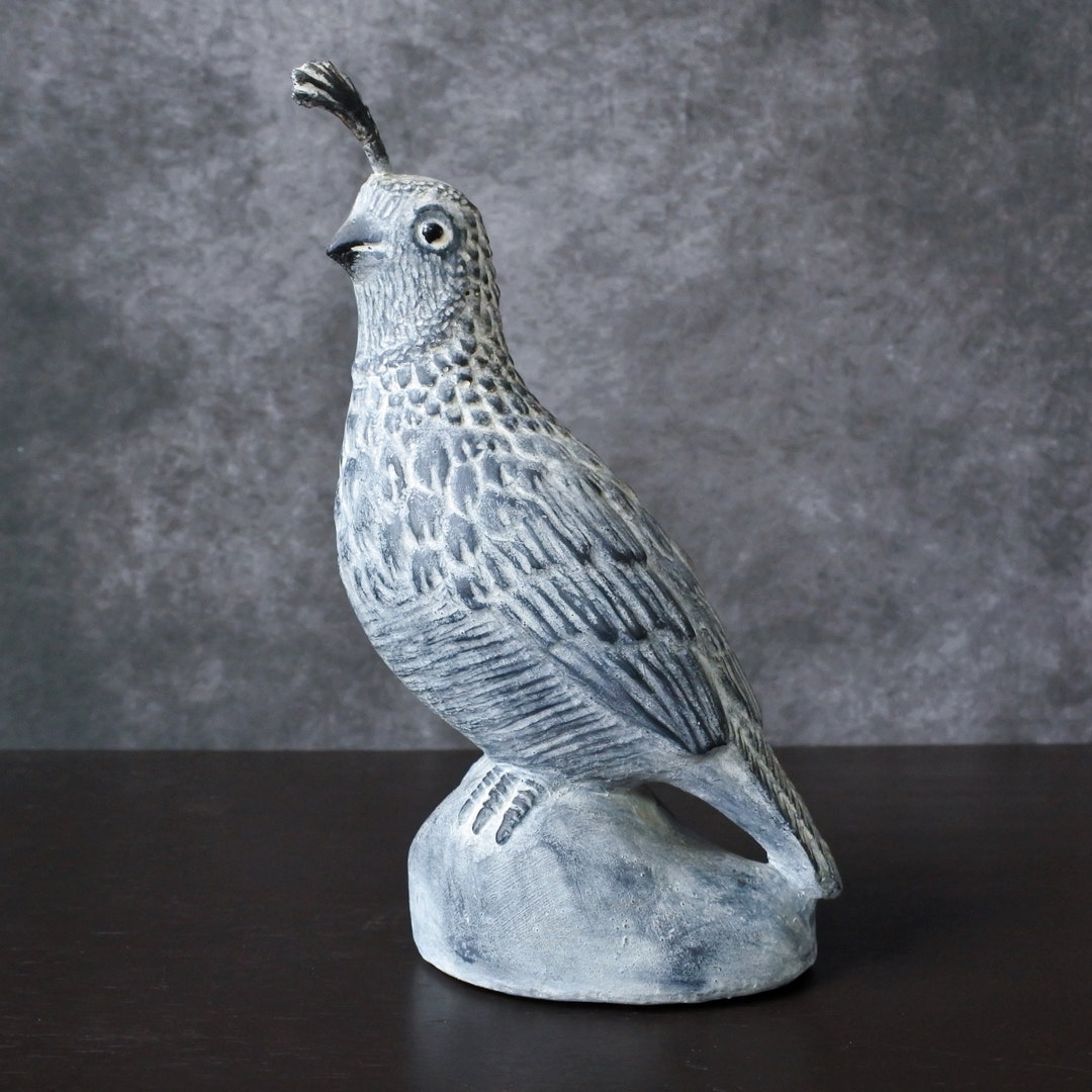 Vintage Rare Howard Pierce Large Hydrocal Quail Art Pottery Figurine ...