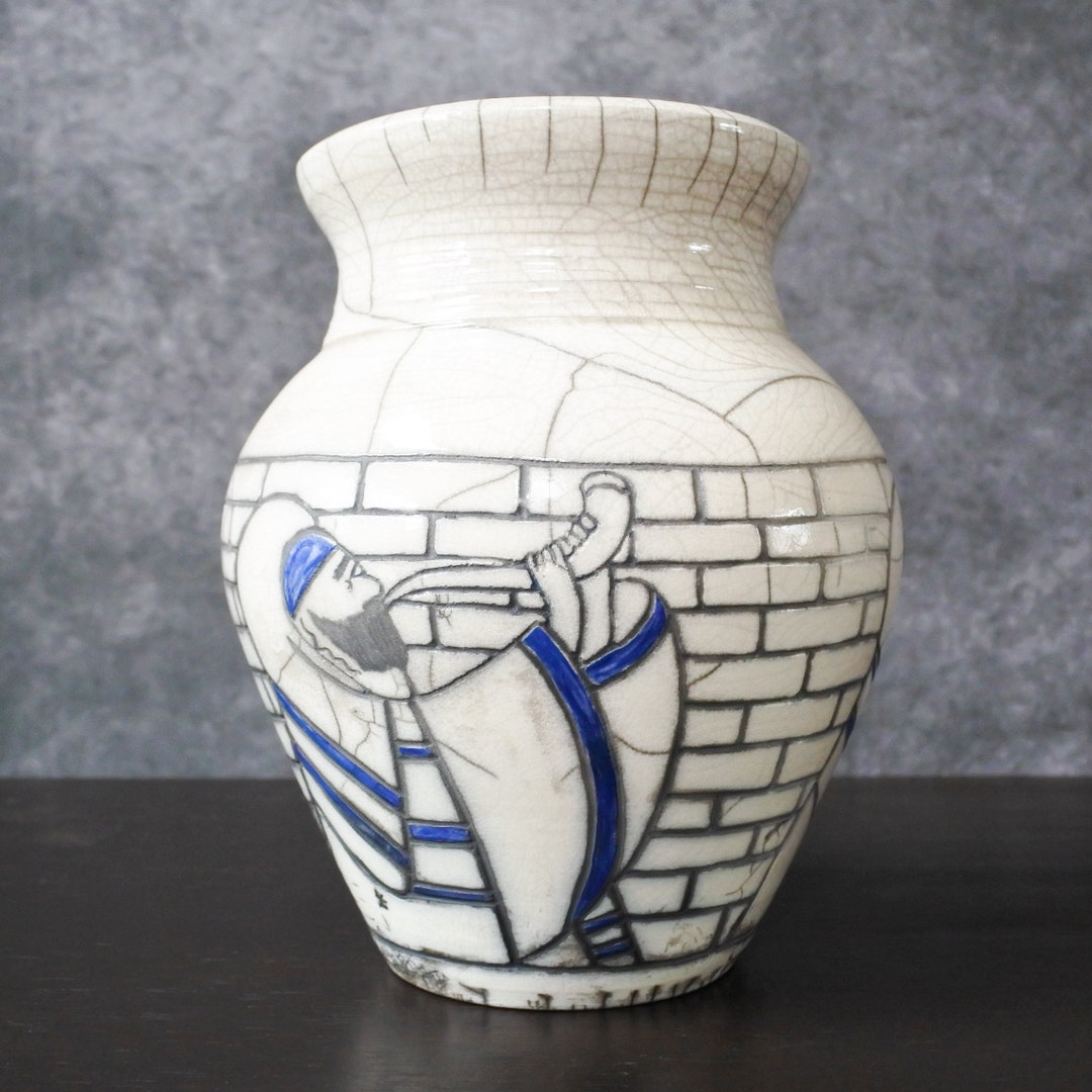 Vintage Signed Handmade Mid Century Jerusalem Israel Art Pottery Pot ...