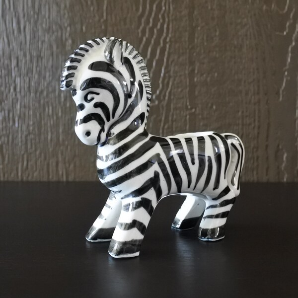 Ceramic Zebra Figurine - Etsy