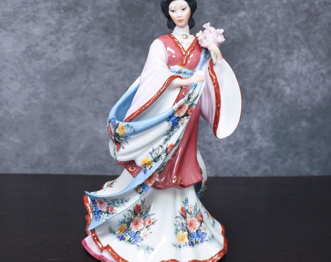 Vintage 1990s Danbury Mint Lena Liu the Plum Blossom Princess Porcelain Figurine - Etsy