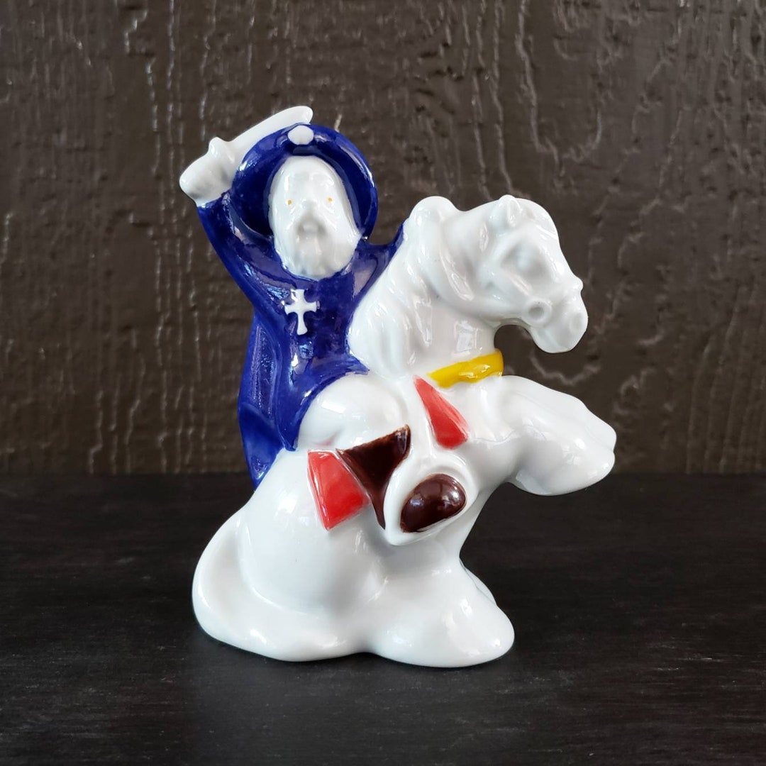 Vintage Galos Spain Santiago St James Apostle Horse Ceramic Sculpture ...