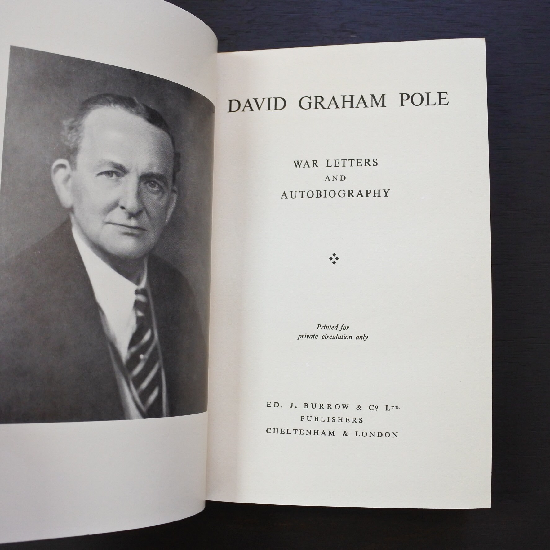 Rare Vintage David Graham Pole War Letters and Autobiography, WW1 Major ...