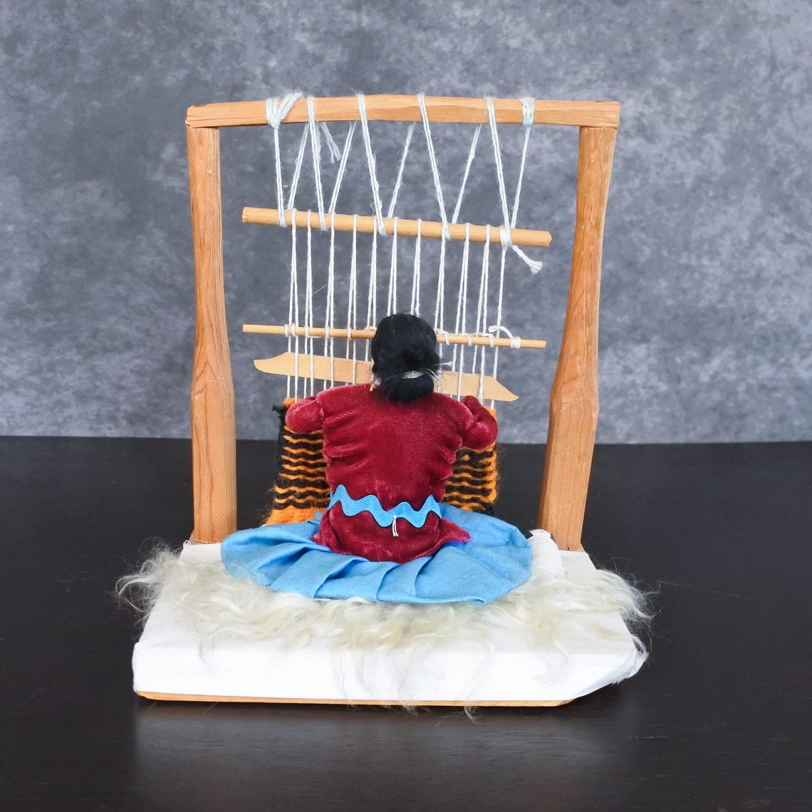 Vintage Native American Rug Weaver Woman Baby Doll Folk Art Decor ...