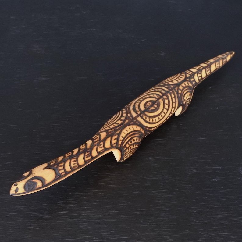 Vintage Aboriginal Indigenous Australian Wooden Lizard Folk Art ...