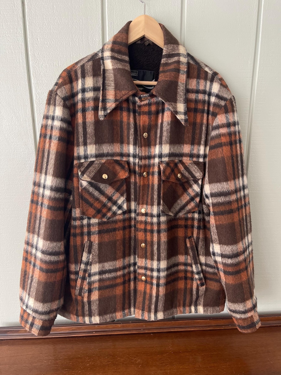 Montgomery Ward Brown Plaid Chore Jacket - Etsy