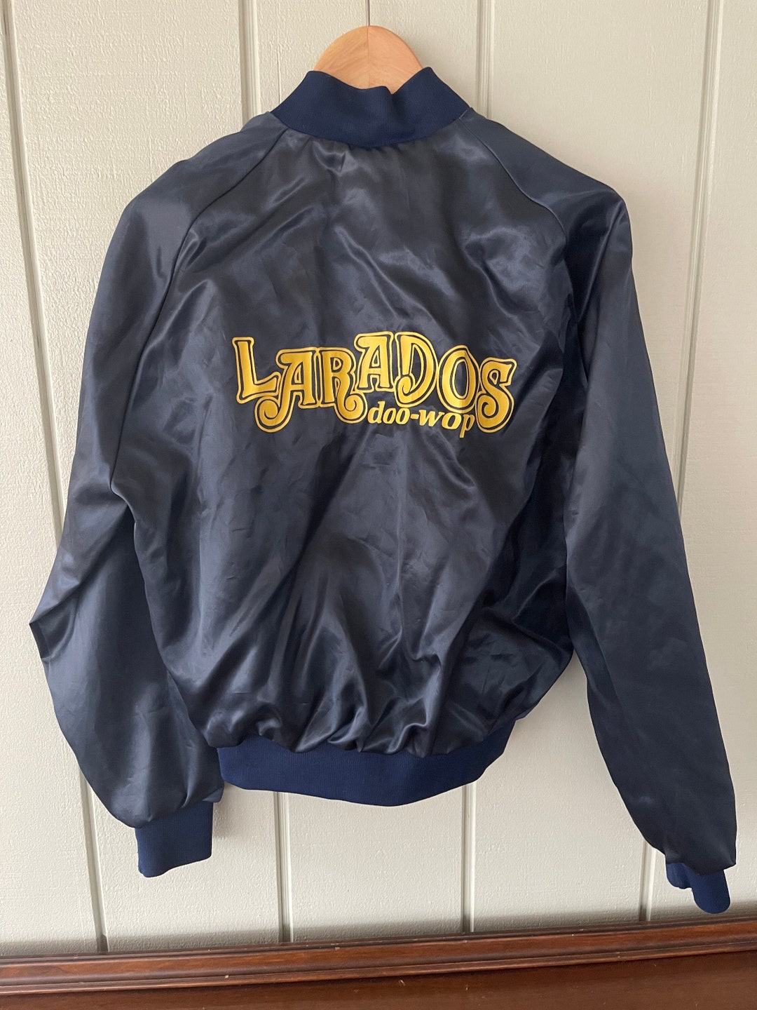 Mad Dog Records Blue Satin Bomber Jacket by Aristo Jac by Hilton - Etsy
