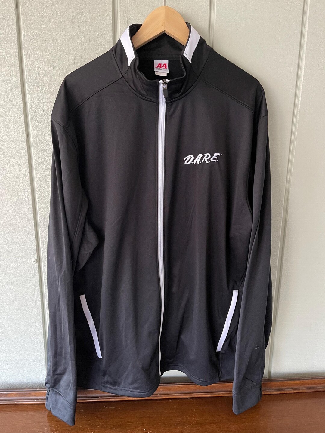 DARE Program Black Embroidered Track Jacket by A4 - Etsy