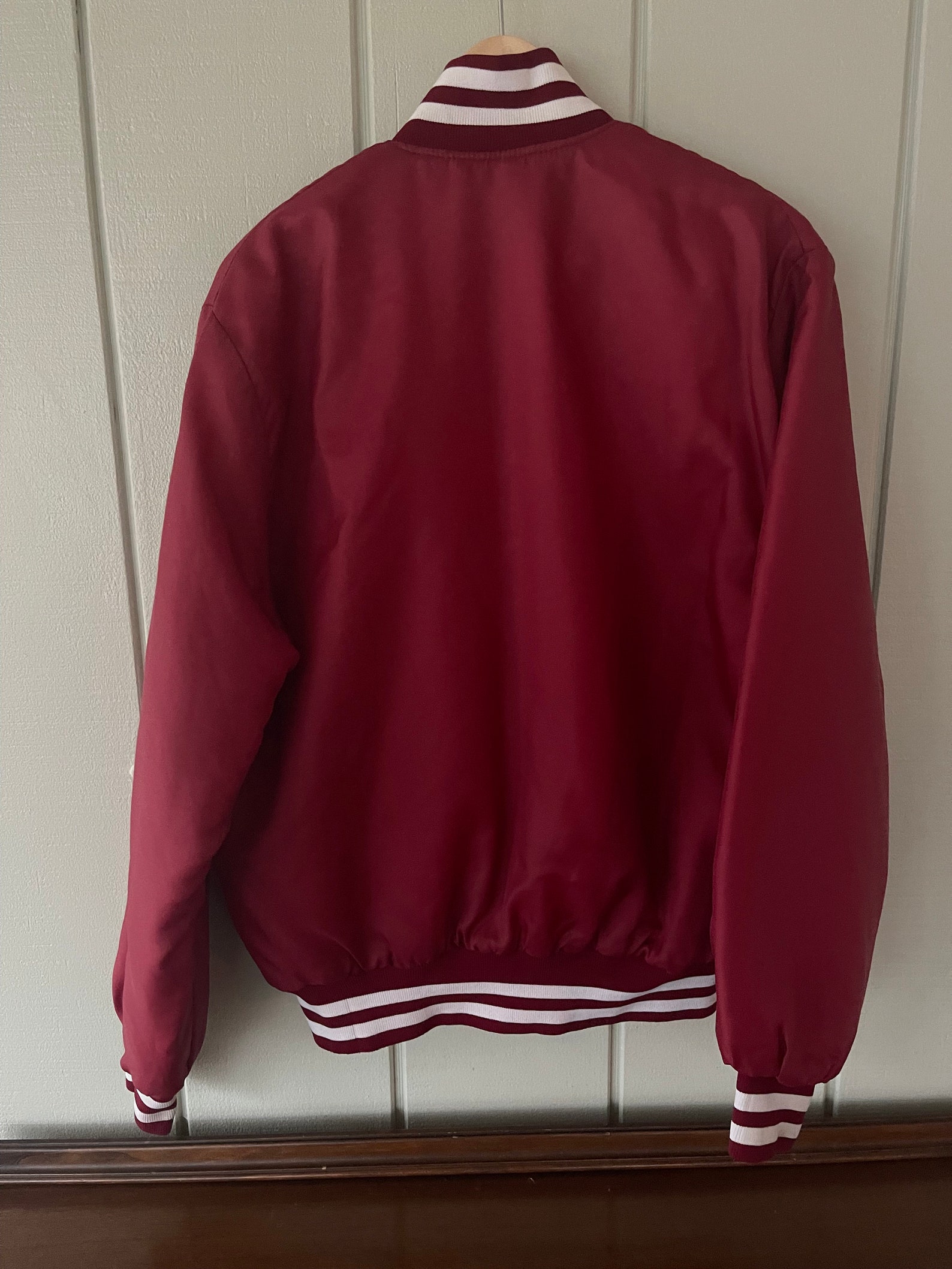 Fairmont Maroon Nylon Coat by Gem Sportswear - Etsy