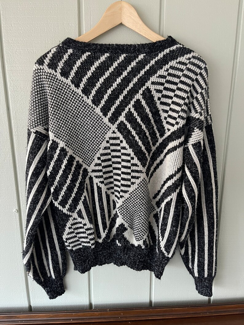 New Era 80's Abstract Geometric Pattern Sweater - Etsy
