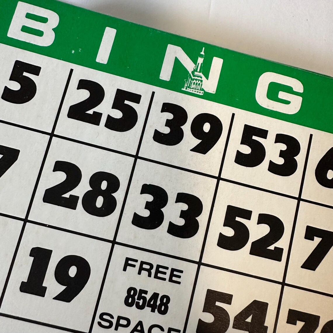 Vintage Cardboard Bingo Card Lot of 10 Green Mix Capitol Empire Crafter ...