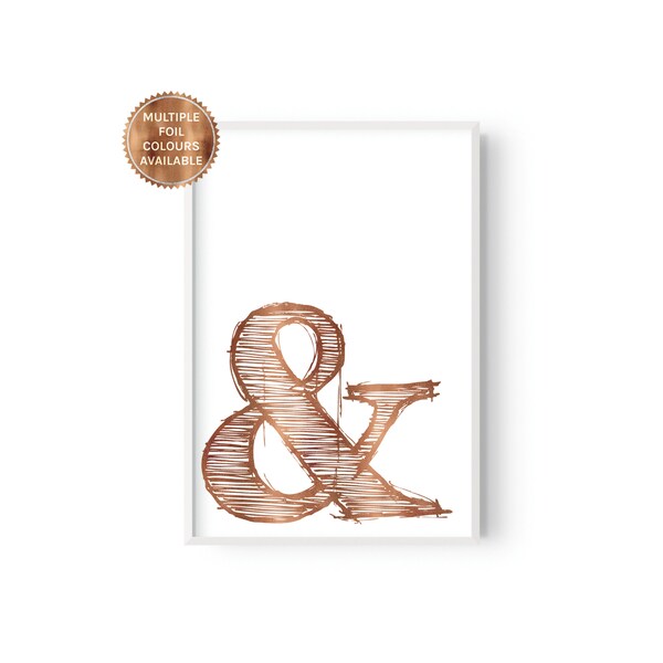 Gold Foil Ampersand - Etsy