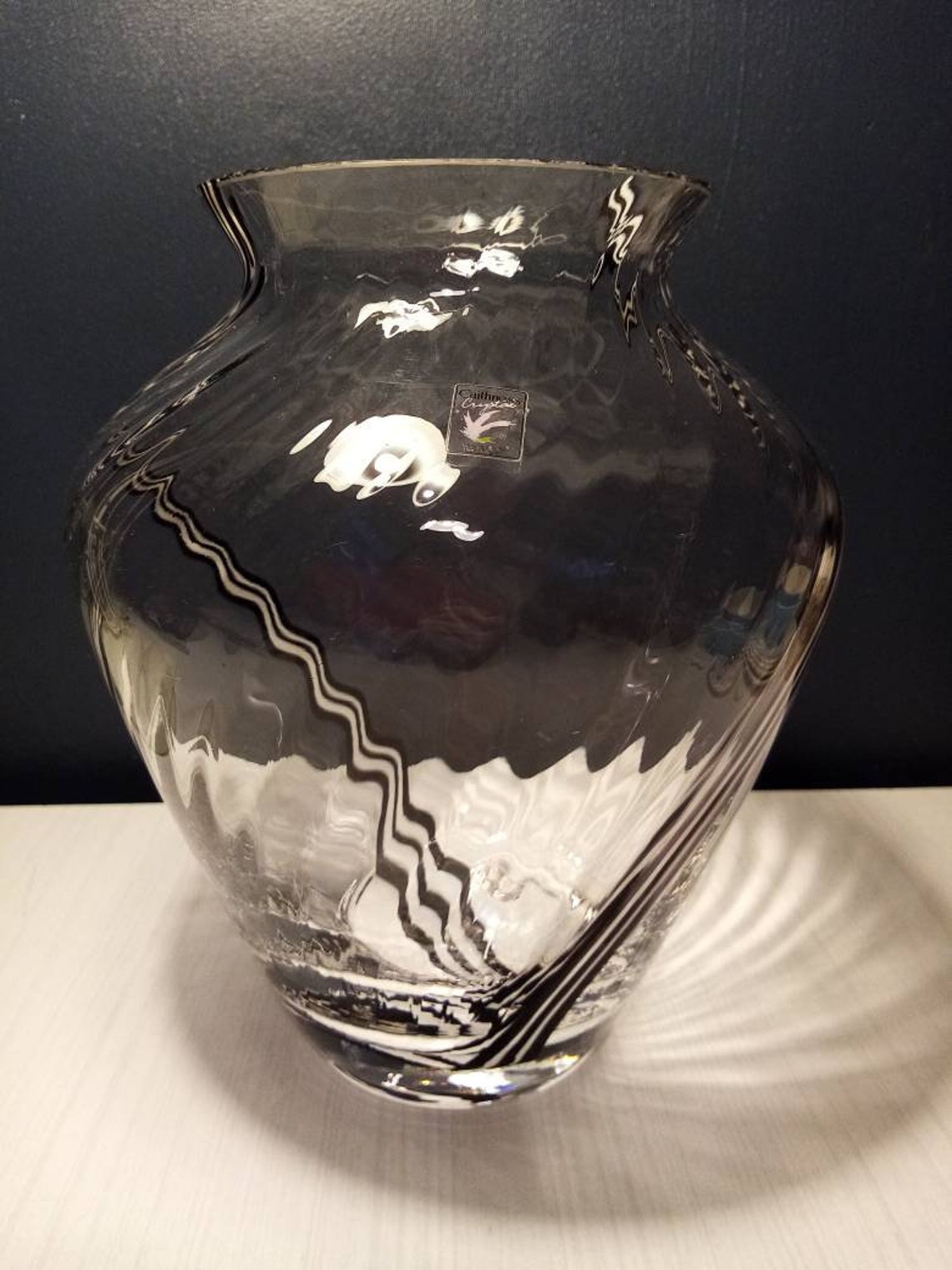 Beautiful Large Vintage Caithness Charisma Glass Vase Made - Etsy Singapore