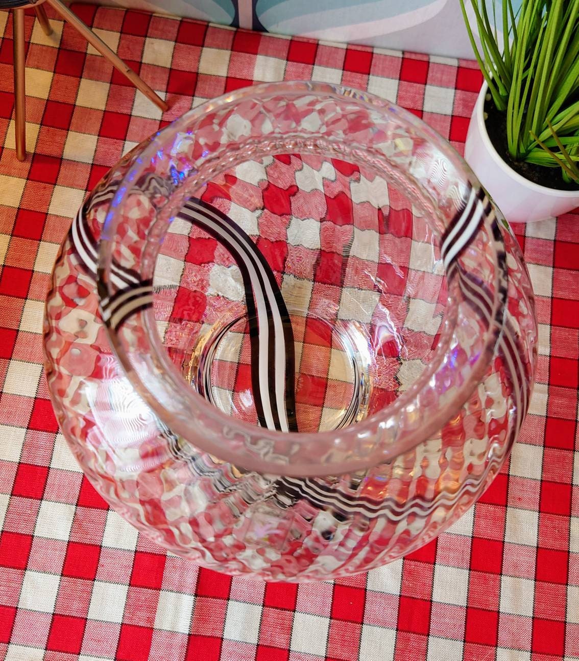 Beautiful Large Vintage Caithness Charisma Glass Vase Made - Etsy Singapore