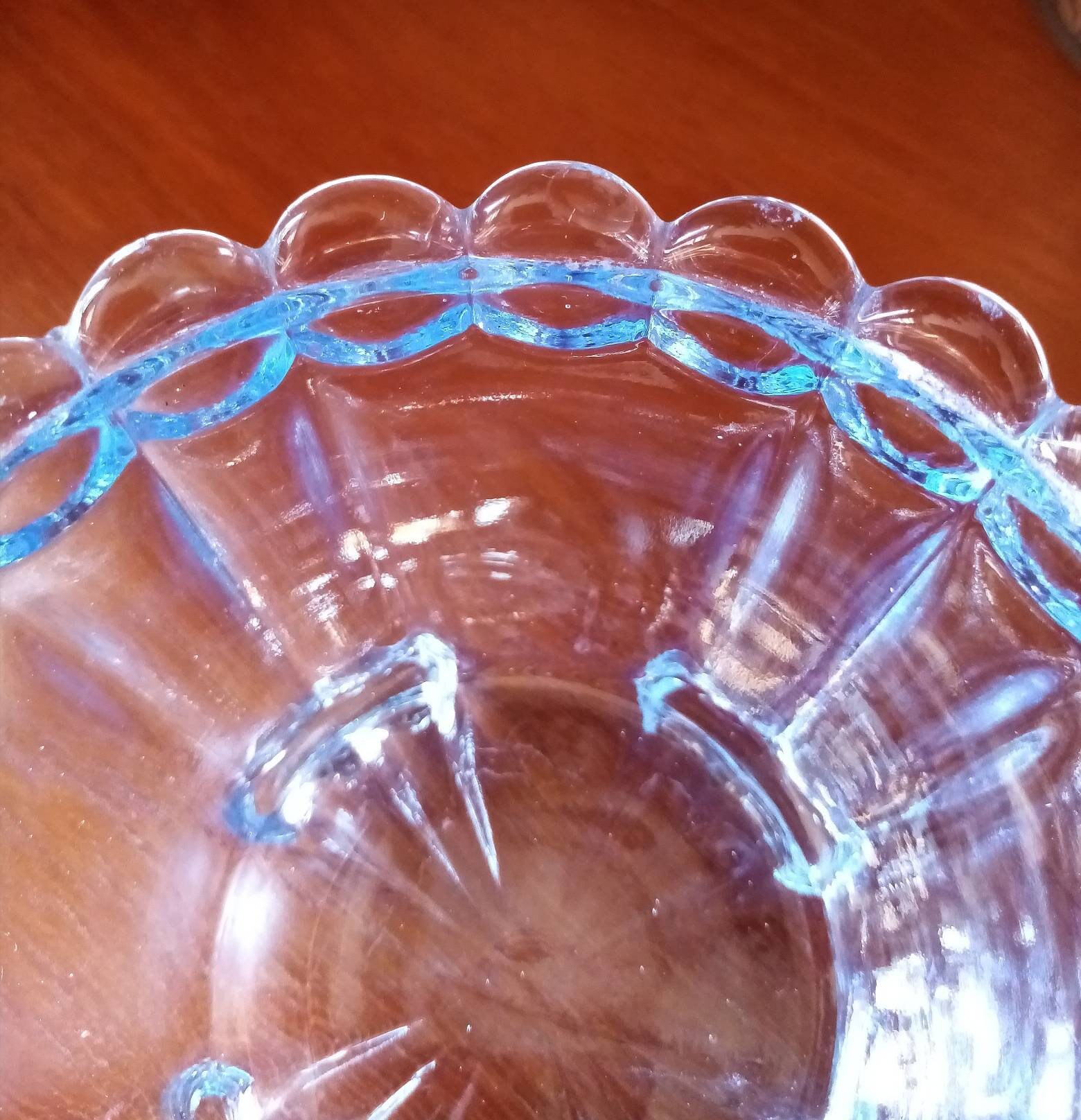 Scarce gorgeous blue Reich glass Czech art deco trinket dish | Etsy