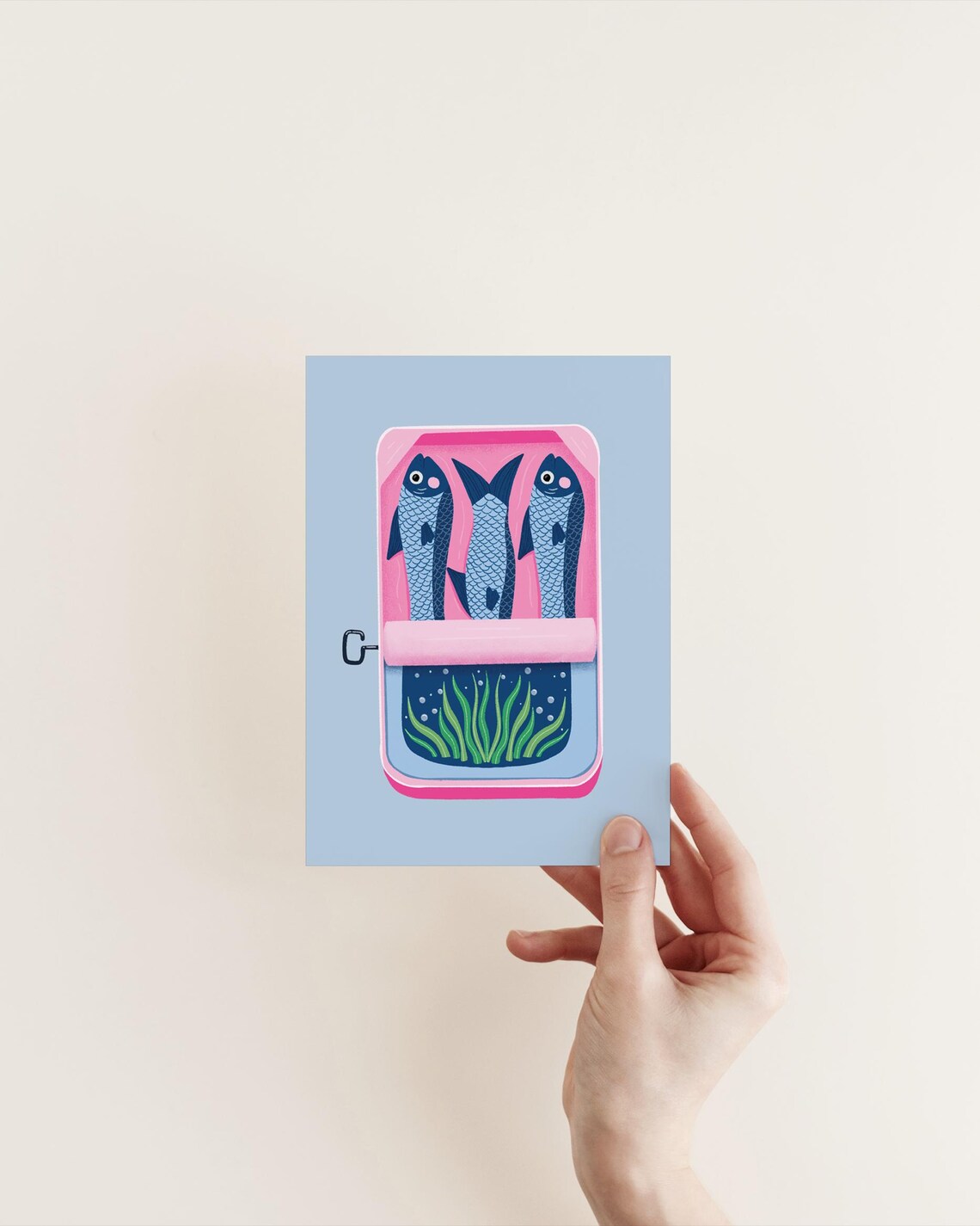 Tinned Fish Print | 5x7 or 8x10 Wall Art for Office, Dorm, Bedroom, and ...